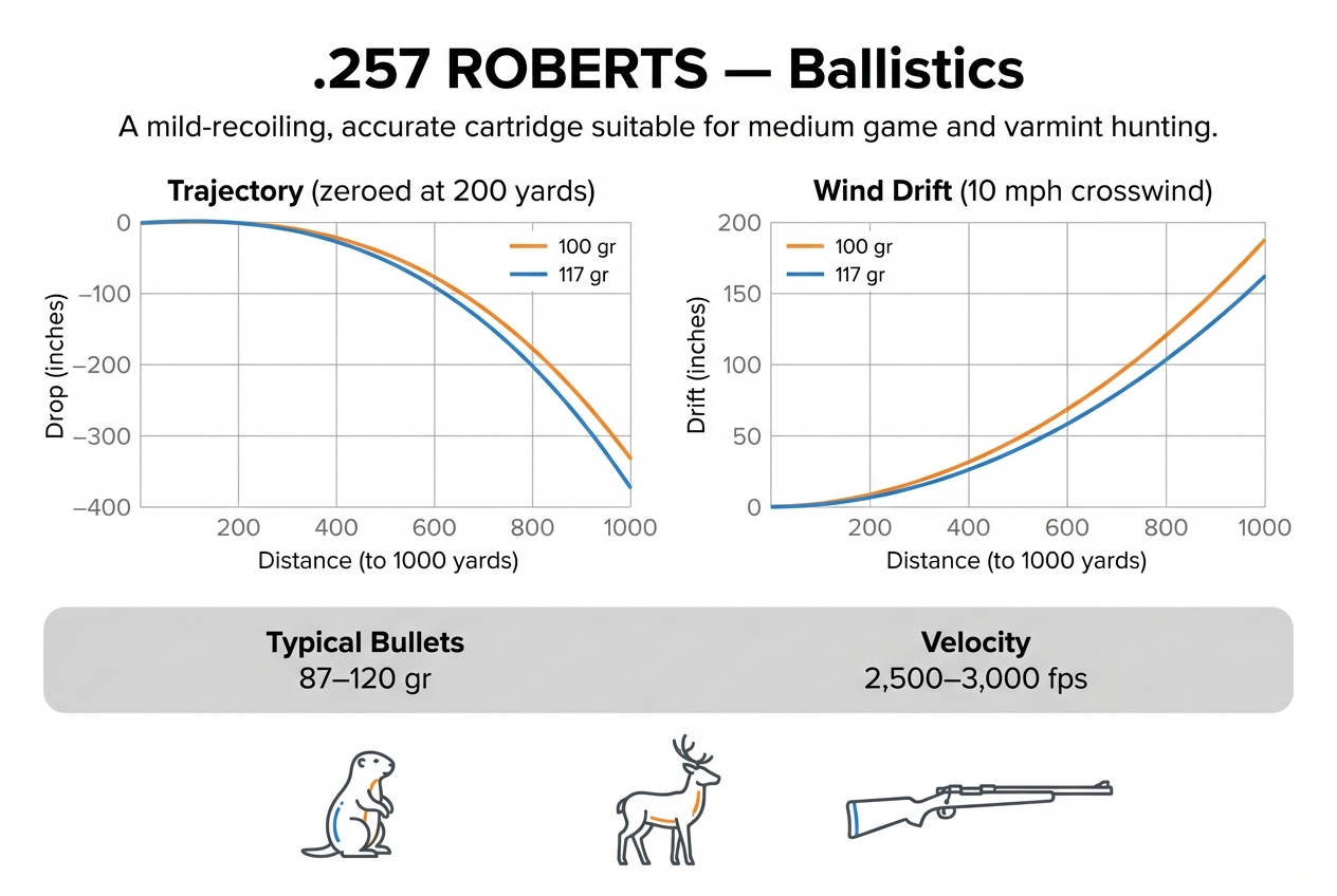 257 Roberts Ballistics | My Reloading