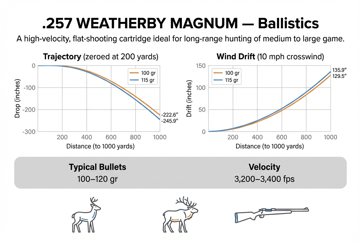 257 Weatherby Magnum Ballistics | My Reloading